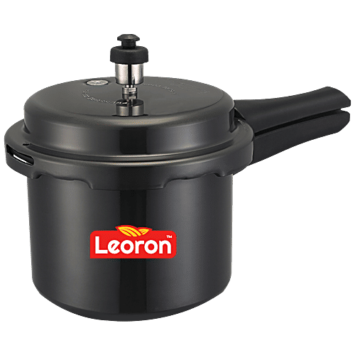 Buy Leoron by Srushti Gold Hard Anodised Induction Base Pressure Cooker ...