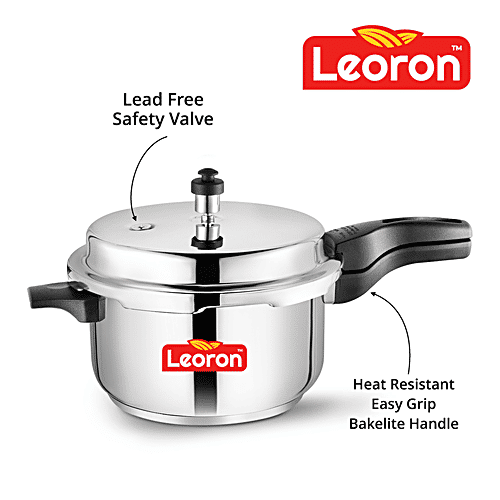 Buy Leoron by Srushti Gold Stainless Steel Pressure Cooker - Induction ...