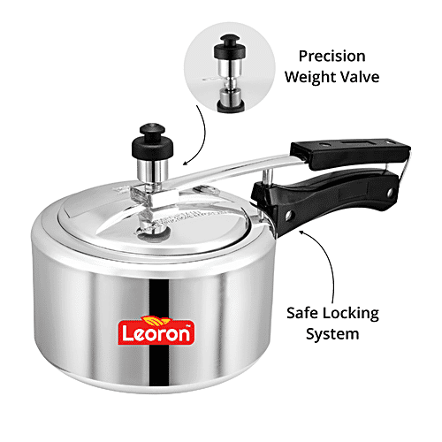 Buy Leoron by Srushti Gold Aluminium Inner Lid Cooker With Xtra Thick ...