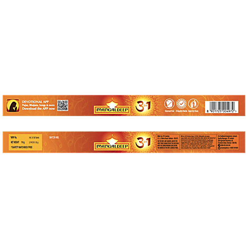 Buy Mangaldeep 3 In 1 Agarbatti - Premium Quality Incense, Long Lasting ...