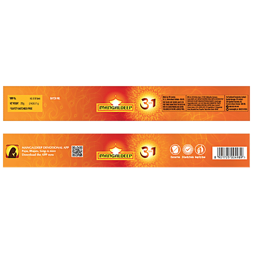 Buy Mangaldeep 3 In 1 Agarbatti - Premium Quality Incense, Long Lasting ...
