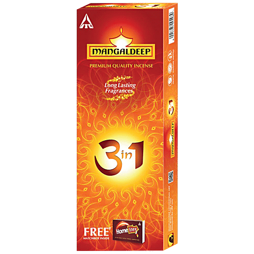 Buy Mangaldeep 3 In 1 Agarbatti - Premium Quality Incense, Long Lasting ...