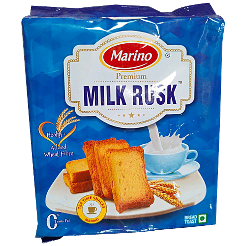 Buy Marino Premium Milk Rusk - Healthy, Crunchy, Rich In Fibre, Tea ...