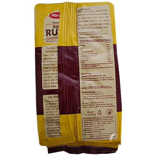 Buy Marino Premium Suji Rusk - Rich In Antioxidants & Fibre, Low Fat ...