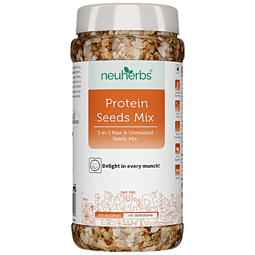 Buy Neuherbs 3 In 1 Raw & Unroasted Protein Seeds Mix - Diet Snack ...
