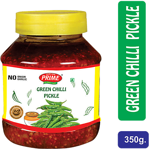 Buy PRIME Green Chilli Pickle - No Onion, No Garlic, Authentic Taste ...