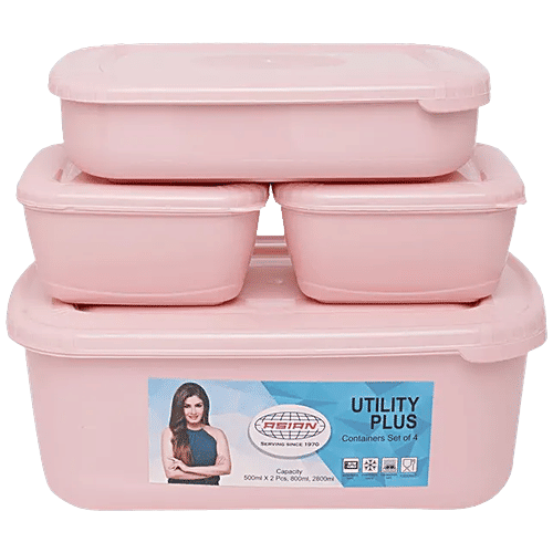 Buy Asian Utility Plus Container - Shrink, Flora, Pink, Plastic, High Quality, Sturdy Online at ...