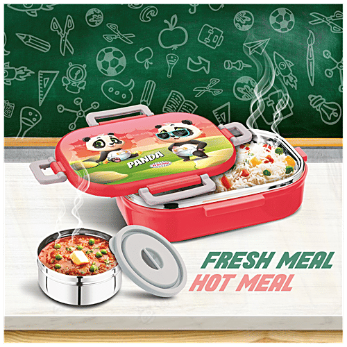 Buy Asian Hot Meal Locker Lunch Box - Saffron Red, For Kids, High ...
