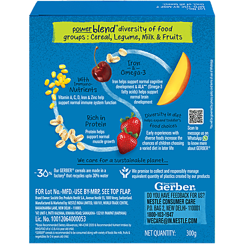 Buy Gerber Cereals - Mango & Berry, For 2-6 Year Old Kids Online at ...