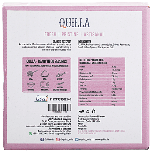 Buy QUILLA Classic Toscano Flavoured Paneer - Herbs & Spices Blend ...