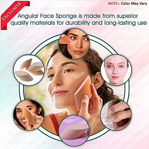 Buy MAJESTIQUE Elliptical-Angular Shaped Face Sponge - Soft, Beauty ...