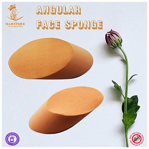 Buy MAJESTIQUE Elliptical-Angular Shaped Face Sponge - Soft, Beauty ...