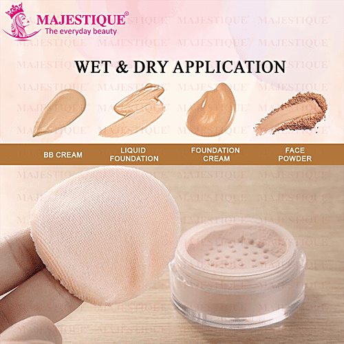 Buy MAJESTIQUE Ultra-Soft Makeup Foundation Sponge - Powder Puff, Soft ...