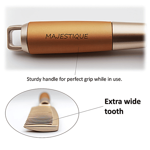Buy MAJESTIQUE Extra Wide Tooth Comb With Handle - Premium, For All ...