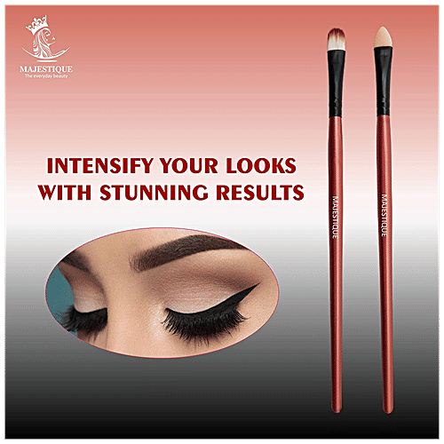 Buy MAJESTIQUE Eye Shadow Brush - Super Soft, Dual-Sided Eye Applicator ...
