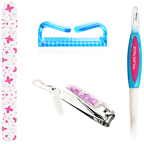 Buy MAJESTIQUE Nail Grooming Kit - Clipper, Filer, Polisher & Brush ...