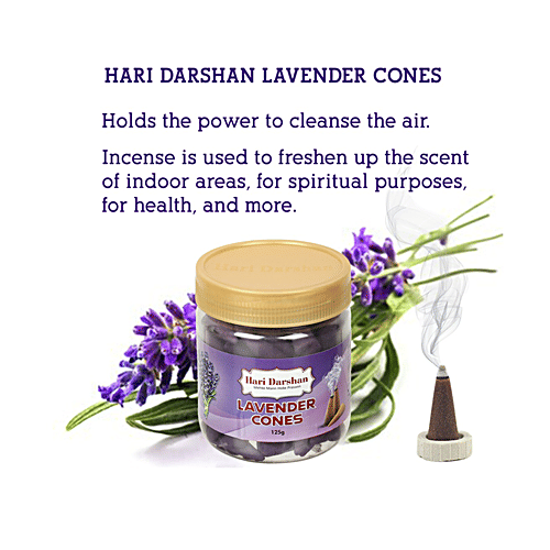 Buy Hari Darshan Lavender Dhoop Cones For Pooja - Pure & Natural, Plant ...