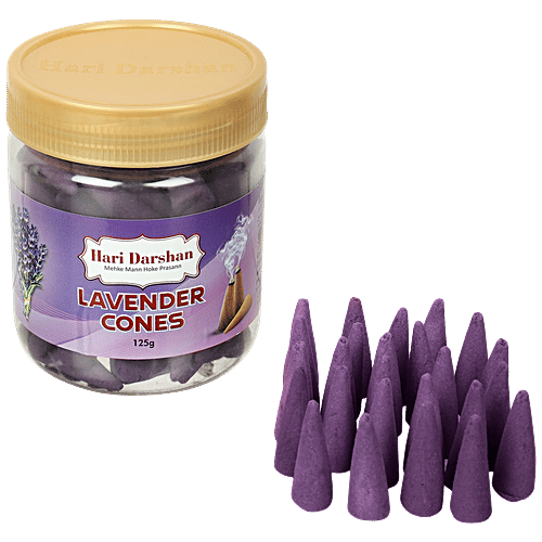 Buy Hari Darshan Lavender Dhoop Cones For Pooja - Pure & Natural, Plant ...