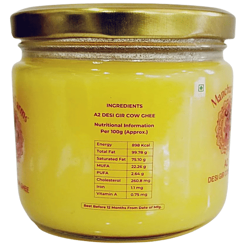 Buy Manchar Farms A2 Desi Gir Cow Ghee - Rich In Antioxidants, Boosts ...