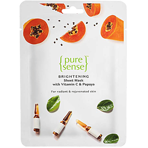 Buy PureSense Brightening Sheet Mask - Vitamin C & Papaya, For Radiant ...