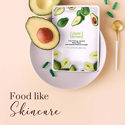 Buy PureSense Youthful Glow Sheet Mask - Kakadu Plum & Avocado, For ...