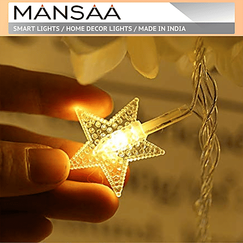Buy MANSAA 20 LEDs Star Light - Safe, Portable, For Home Décor, 5 Cm, 4 ...