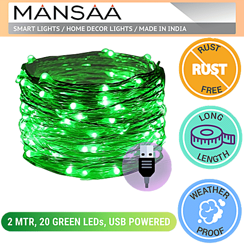 Buy MANSAA 20 LEDs USB String Light - For Home Décor, Indoor & Outdoor ...