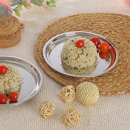 Buy Jensons Stainless Steel Half Plates - Strong, Durable, Lightweight ...