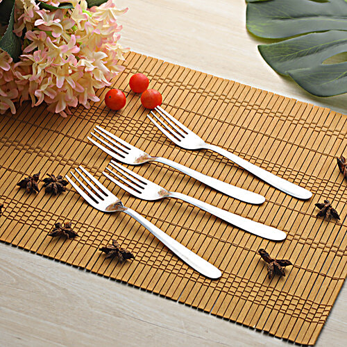 Buy Jensons Dessert Stainless Steel Fork Set - Strong, Durable, Silver ...