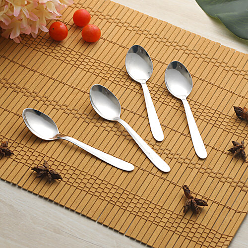 Buy Jensons Stainless Steel Tea Spoon Set - Strong, Durable, Silver ...