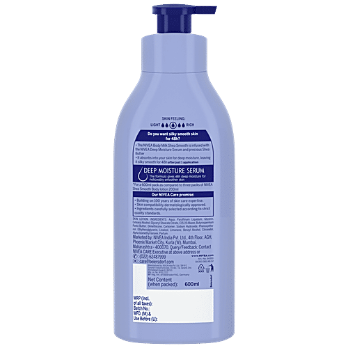 Buy NIVEA Shea Smooth Body Milk - With Deep Moisture Serum & Shea ...
