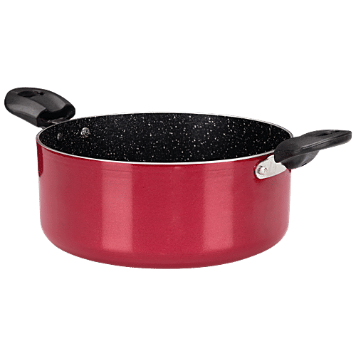 Buy Navrang Nonstick Stew Pot - With Glass Lid, 220, Longlasting ...