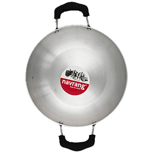 Buy Navrang Aluminium Kadai - 240 mm, Sturdy, Highly Durable, Long ...