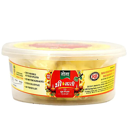 Buy Tota Pure Cow Ghee Batti Cotton Wicks - Wax Free Online at Best ...