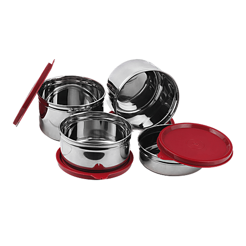 Buy Oliveware Mega Lunch Box With Bag - Air-Tight, Red Online at Best ...