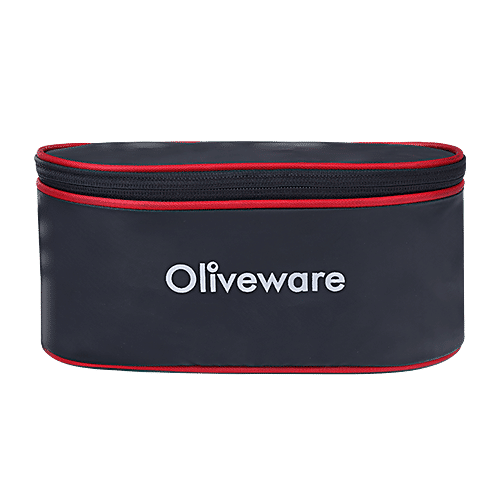 Buy Oliveware Valley Lunch Box With Steel Spoon, Fork & Bag Dist - Air ...