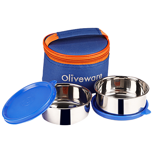 Buy Oliveware Galaxy Lunch Box With Bag Dist - Durable, Blue Online at ...