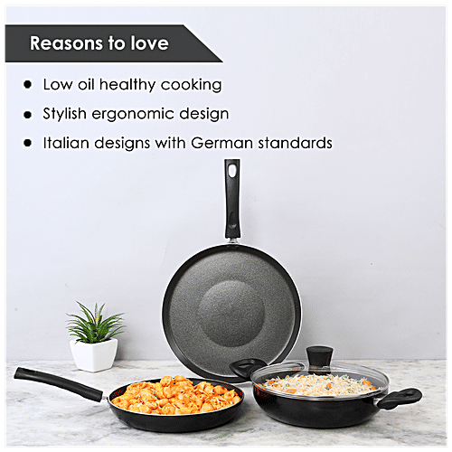 Buy Wonderchef Tivoli Induction Bottom Non-Stick Coated Cookware Set ...