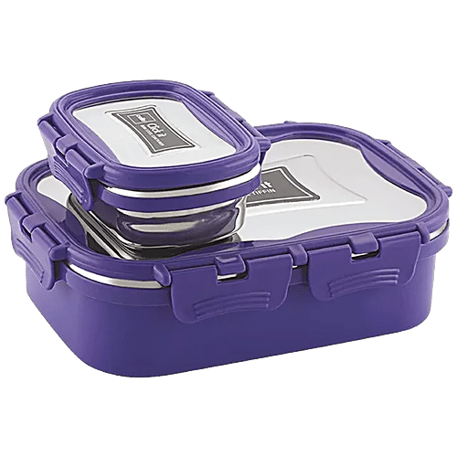 Buy Cello Thermo Click Lunch Pack - Stainless Steel, Medium, Violet ...