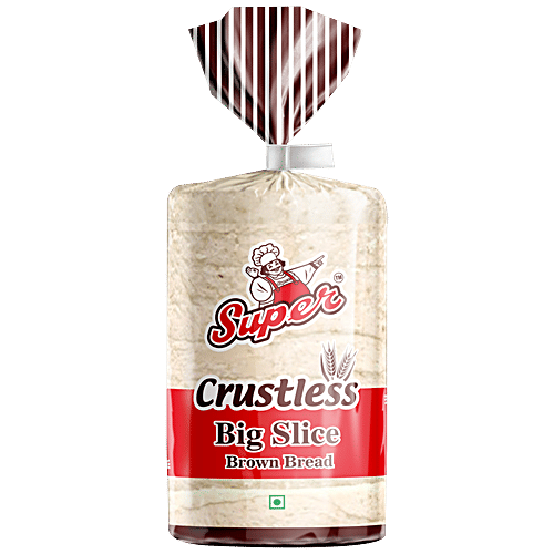 Buy Super Crustless Big Slice Brown Bread - High In Fibre & Nutrients Online at Best Price of Rs ...