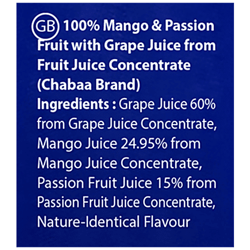 Buy Chabaa 100% Pure Mango & Passion Fruit Juice - Rich In Vitamin ...
