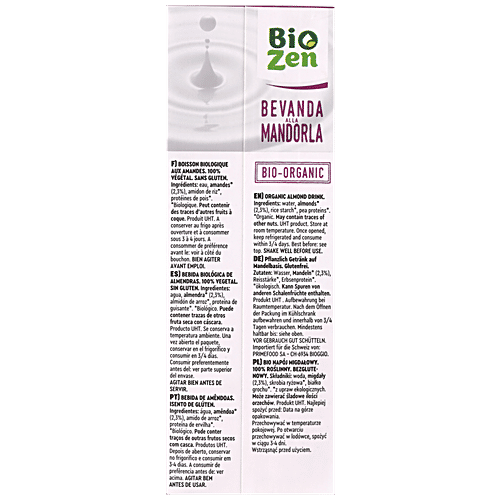 Buy BioZen Bevanda Alla Di Mandorla Almond Drink - Gluten Free, Vegan ...