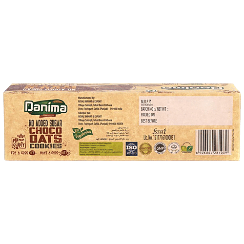 Buy Danima No Added Sugar Choco Oats Cookies - High Nutrition & Protein ...
