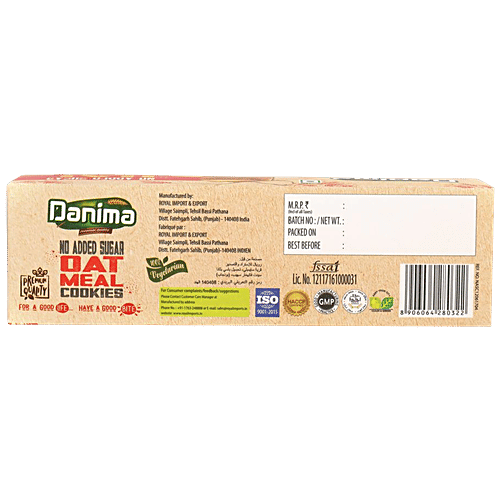 Buy Danima No Added Sugar Oatmeal Cookies - High Nutrition & Protein ...