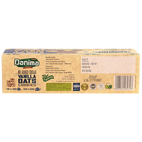 Buy Danima No Added Sugar Vanilla Oats Cookies - High Nutrition ...