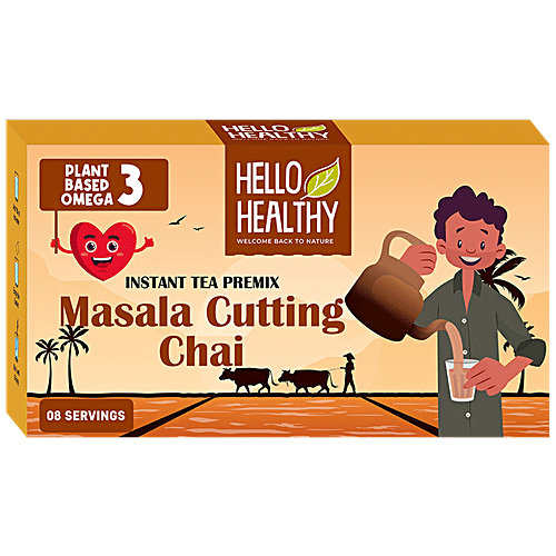 Buy Hello Healthy Instant Tea Premix/Masala Cutting Chai - Plant-Based ...