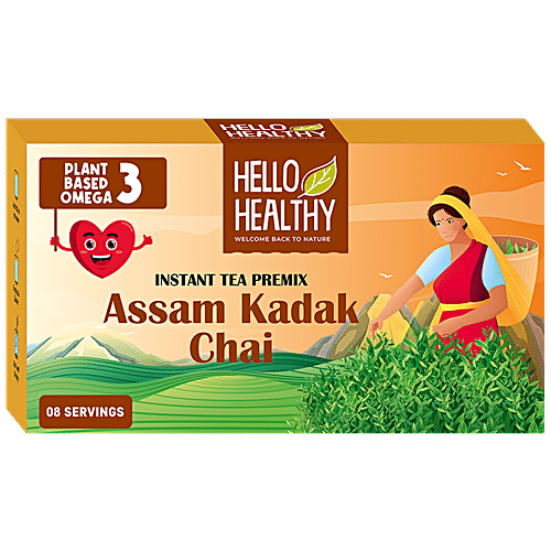 Buy Hello Healthy Instant Tea Premix/Assam Kadak Chai - Plant-Based ...