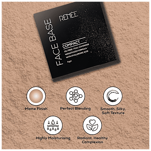 Buy RENEE Face Base Compact - Matte Finish, Perfect Blending, Smooth ...