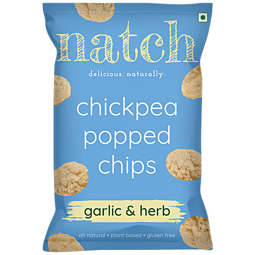 Buy Natch Chickpea Popped Chips - Garlic & Herb, Natural, Plant Based ...