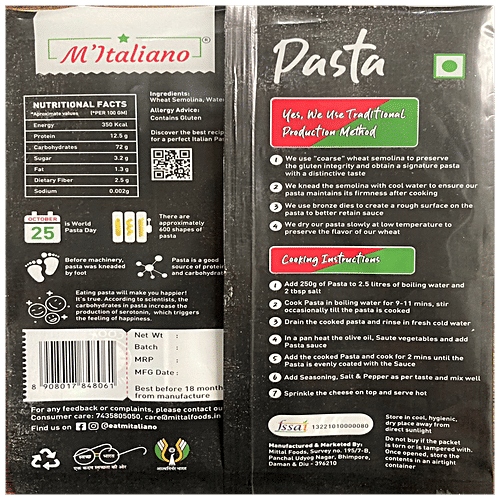 Buy M'Italiano Elbow Pasta - Authentic Italian, Wheat Semolina Online ...